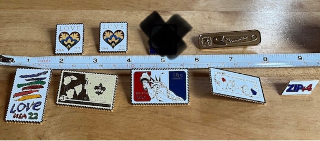 Vintage USPS Metal Stamp Pin Love Heart Rainbow Scouts Zip 4 - Etsy