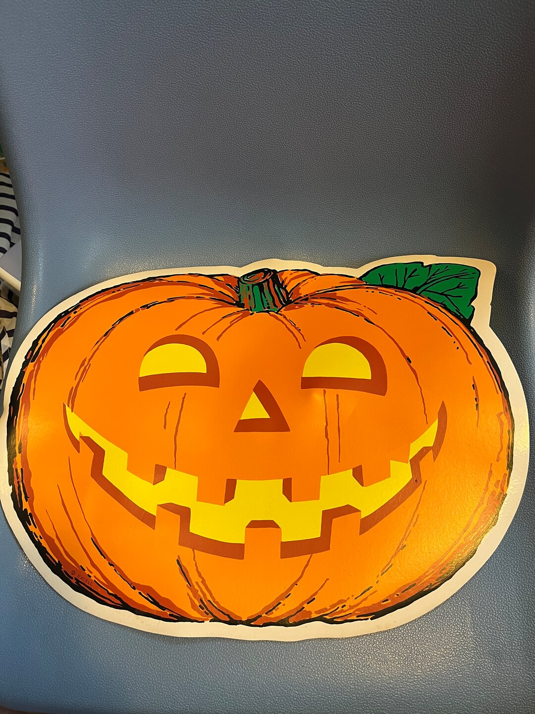 Vintage Halloween Placemat Place Mat One Orange Pumpkins JOL Foam Ames ...