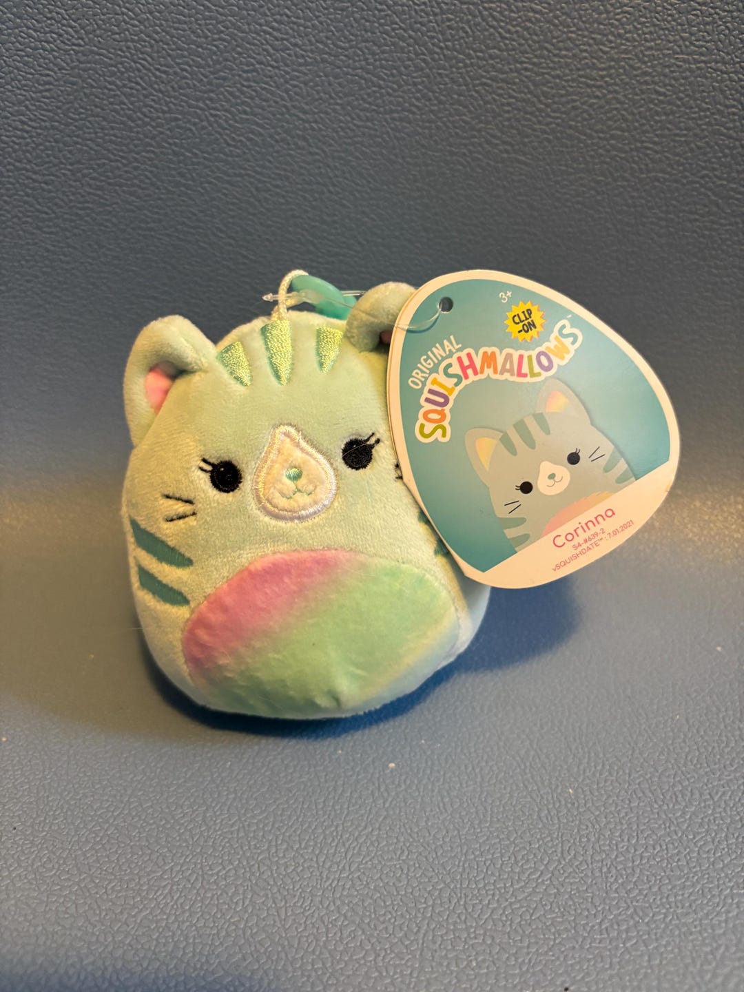 Original Squishmallows Kellytoy Squishmallow Corinna the Teal Cat ...