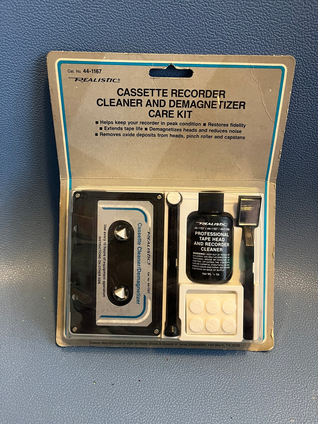 Vintage NOS Sealed Realistic Cassette Recorder Cleaner and Demagnetizer ...
