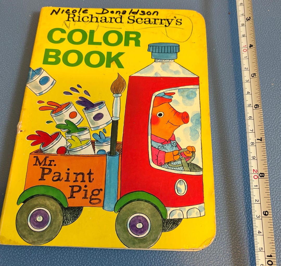 Vintage Richard Scarry's Color Book Board Book Chunky 1976 Random House ...