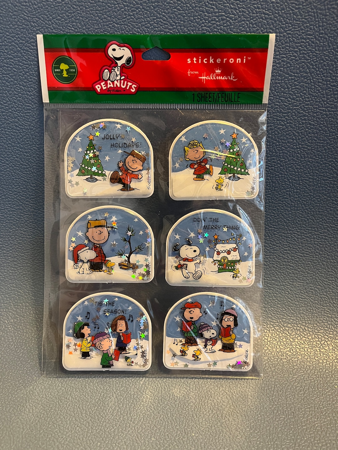 Vintage Unused NOS Sealed Peanuts Stickeroni Hallmark Puffy Stickers 6 ...