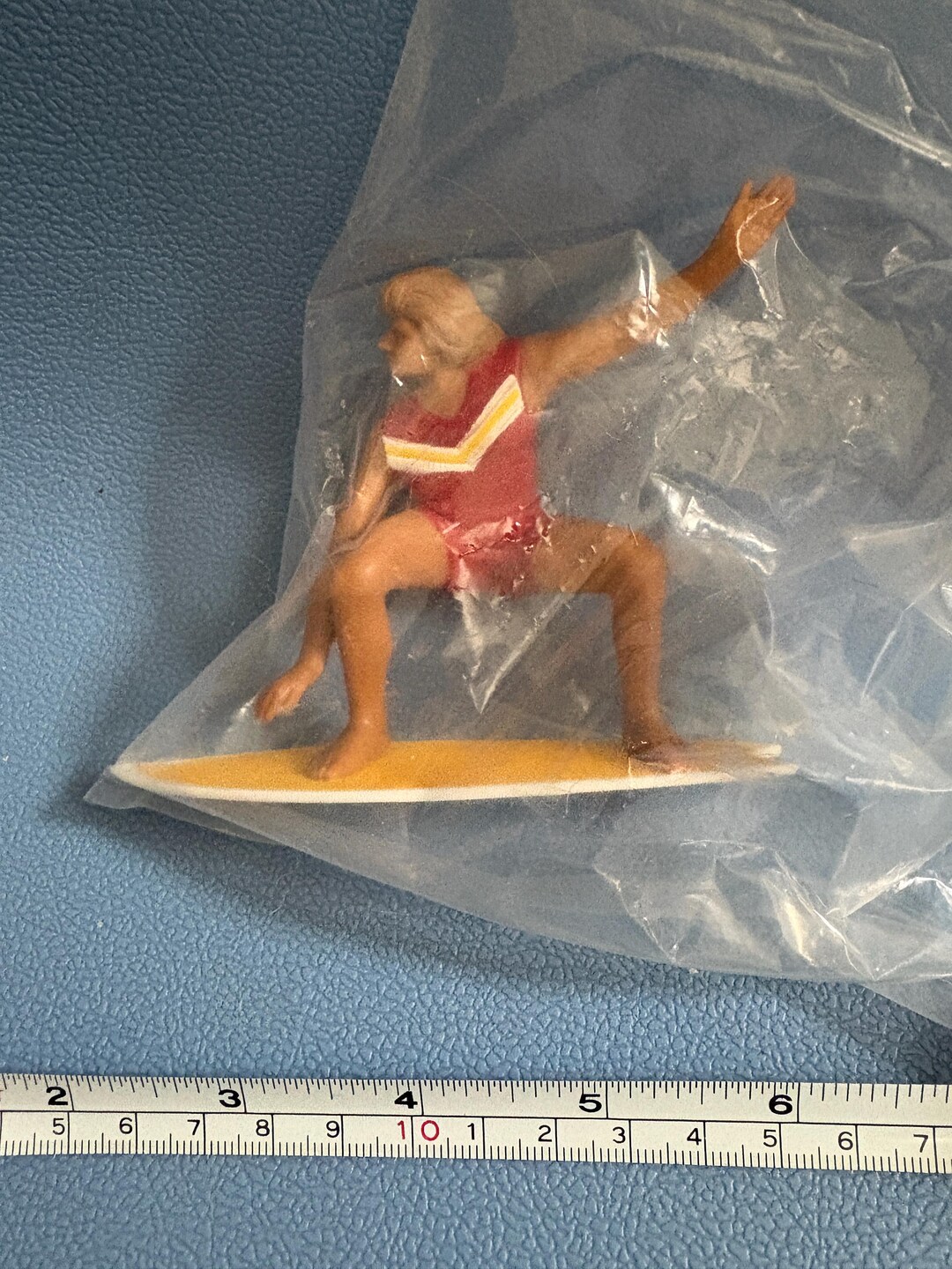 Vintage New MCM 3D Plastic Surfer Dude Surfing Cake Topper Decoration ...