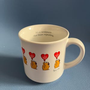Vintage Sandra Boynton Coffee Mug Cup i Love You Balloon Bears Bear ...
