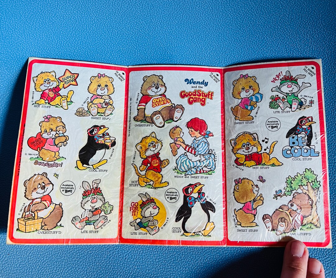 Vintage 1984 Wendy and the Good Stuff Gang NOS Unused Sticker Sheet ...