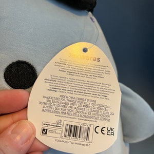 RARE Squishmallow Kellytoy Samir Whale Top Hat Valentines Day 16 Inches ...