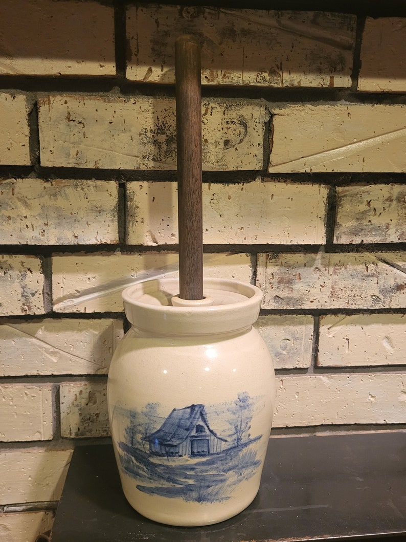 Old Vintage Churn, Paul Storie Pottery Marshall Texas, Crock, Ceramic ...