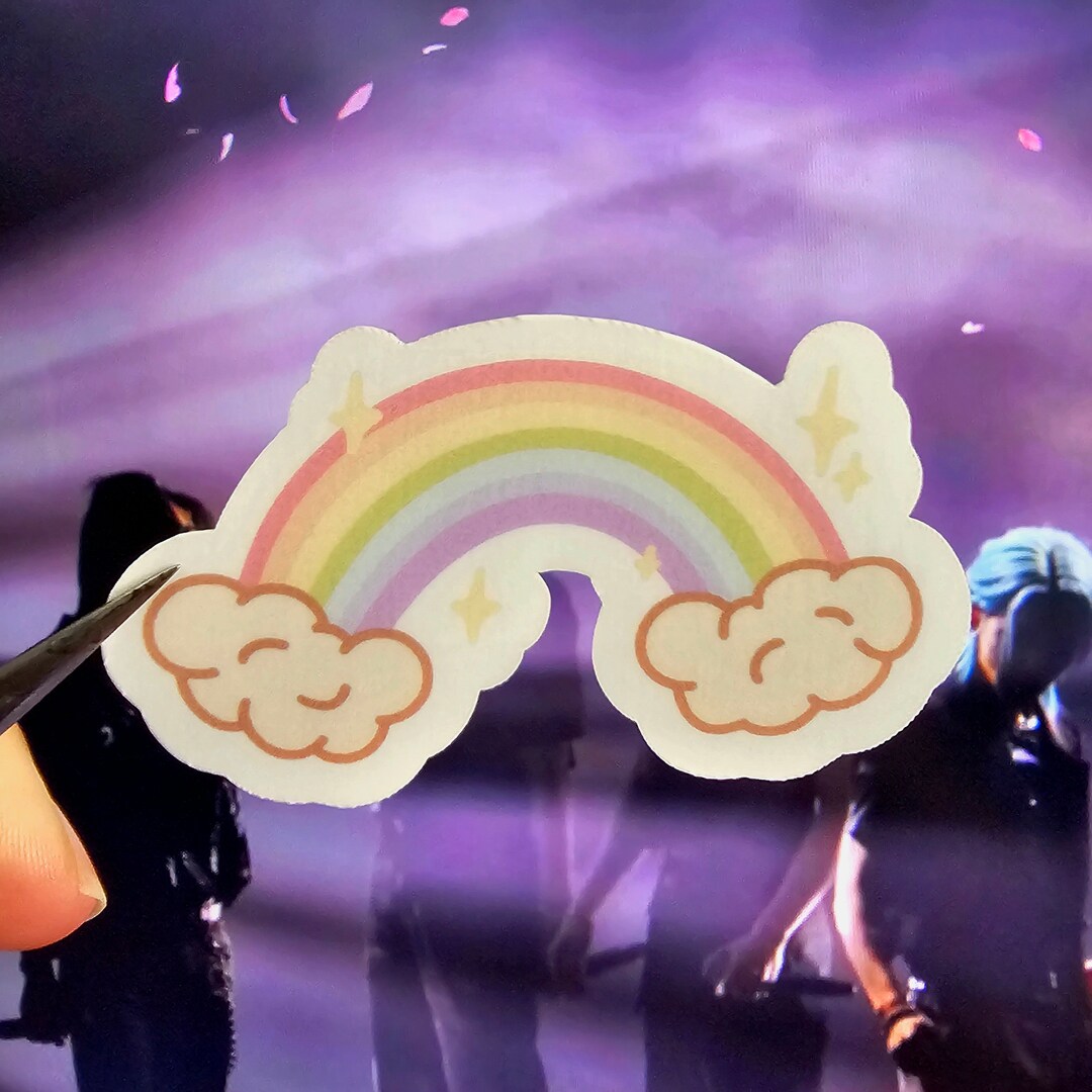 Pastel Rainbow Waterproof Sticker Cute Rainbow Tumbler - Etsy