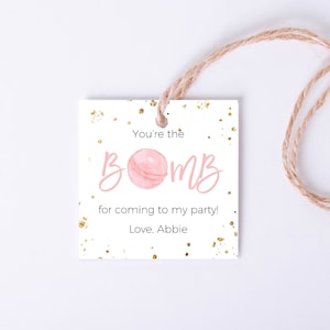Bath Bomb Birthday Party Favor Tag Bath Bomb Making Party - Etsy