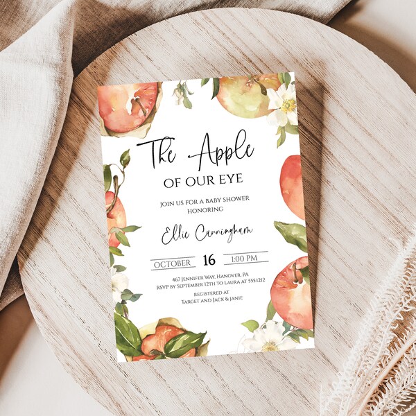 Apple Baby Shower - Etsy