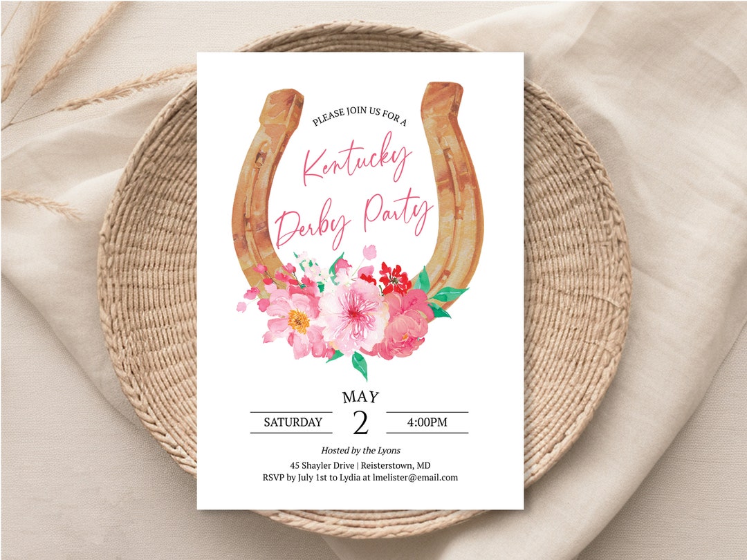 Kentucky Derby Party Invitation, Editable Derby Party Invite, Derby ...