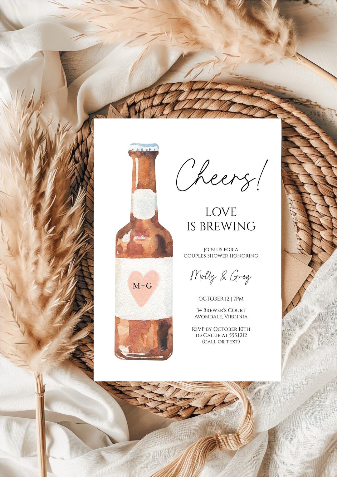 Love is Brewing Co-ed Shower Invitation | Engagement Party Invitation ...
