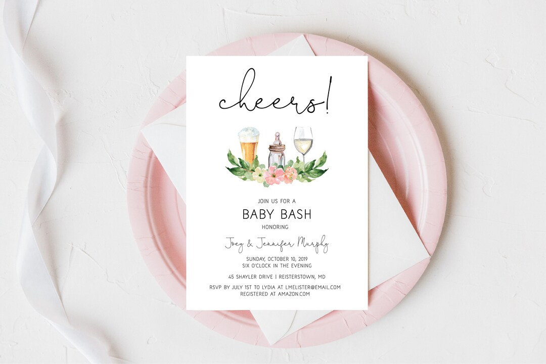 Baby Bash Invitation, Couples Shower Invitation Girl, Instant Download ...