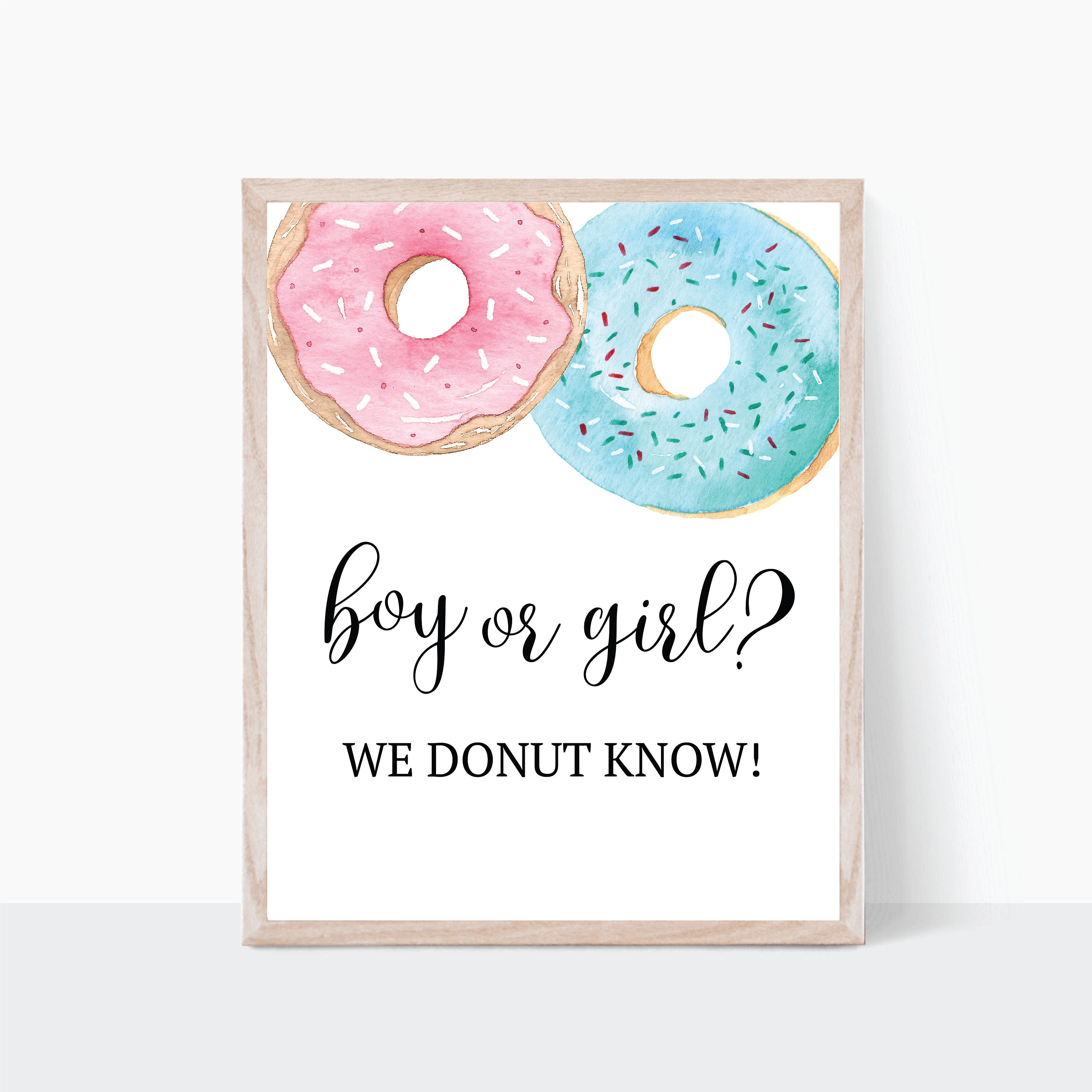 Donut Gender Reveal Sign Printable Gender Reveal Party Sign | Etsy