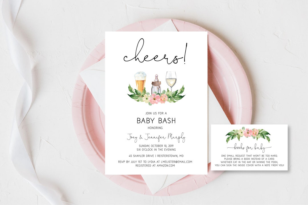 Baby Bash Invitation, Couples Shower Invitation Girl, Instant Download ...