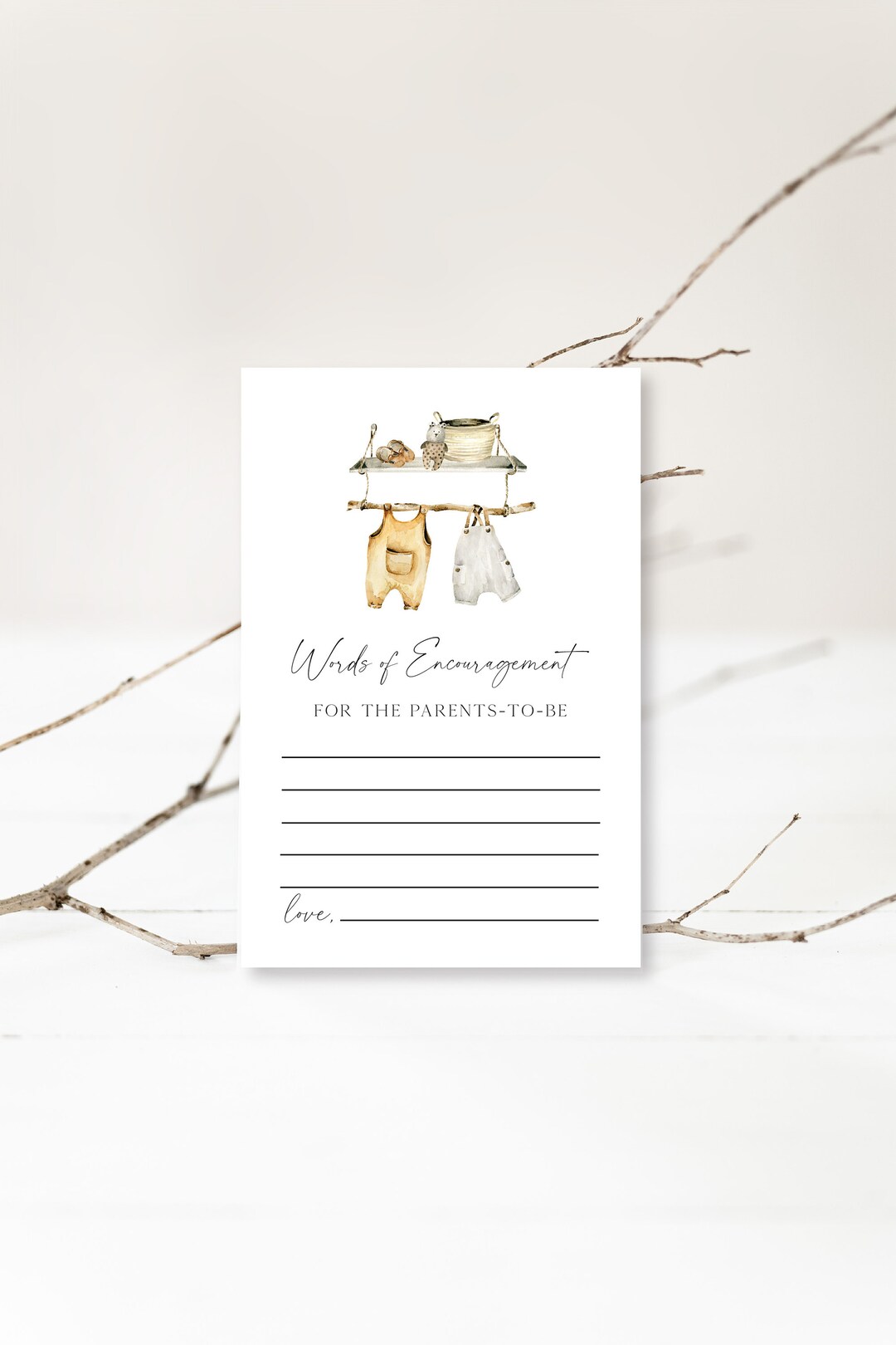 Advice Cards for New Parents, Instant Download, Editable Baby Boy Words ...