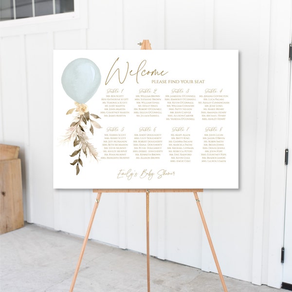 Boho Boy Shower Seating Chart - Etsy