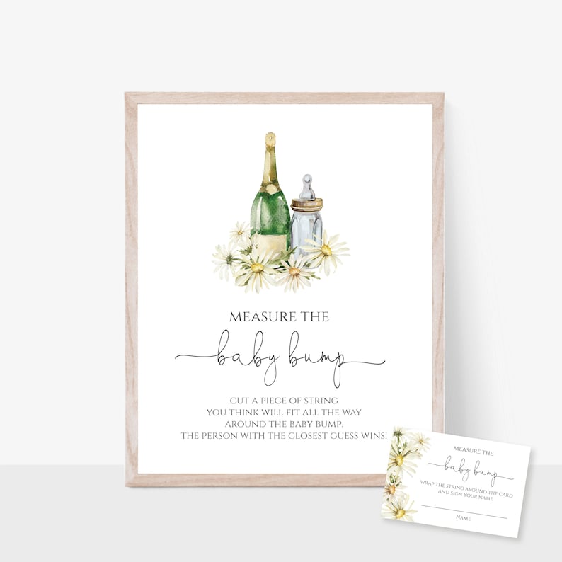 Daisy Poppin Bottles Measure the Baby Bump, Bottles Baby Shower, How ...