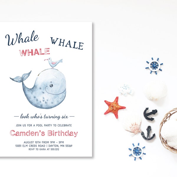 Whale Birthday - Etsy