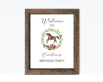 Kentucky Derby Party Welcome Sign Printable Derby Birthday - Etsy