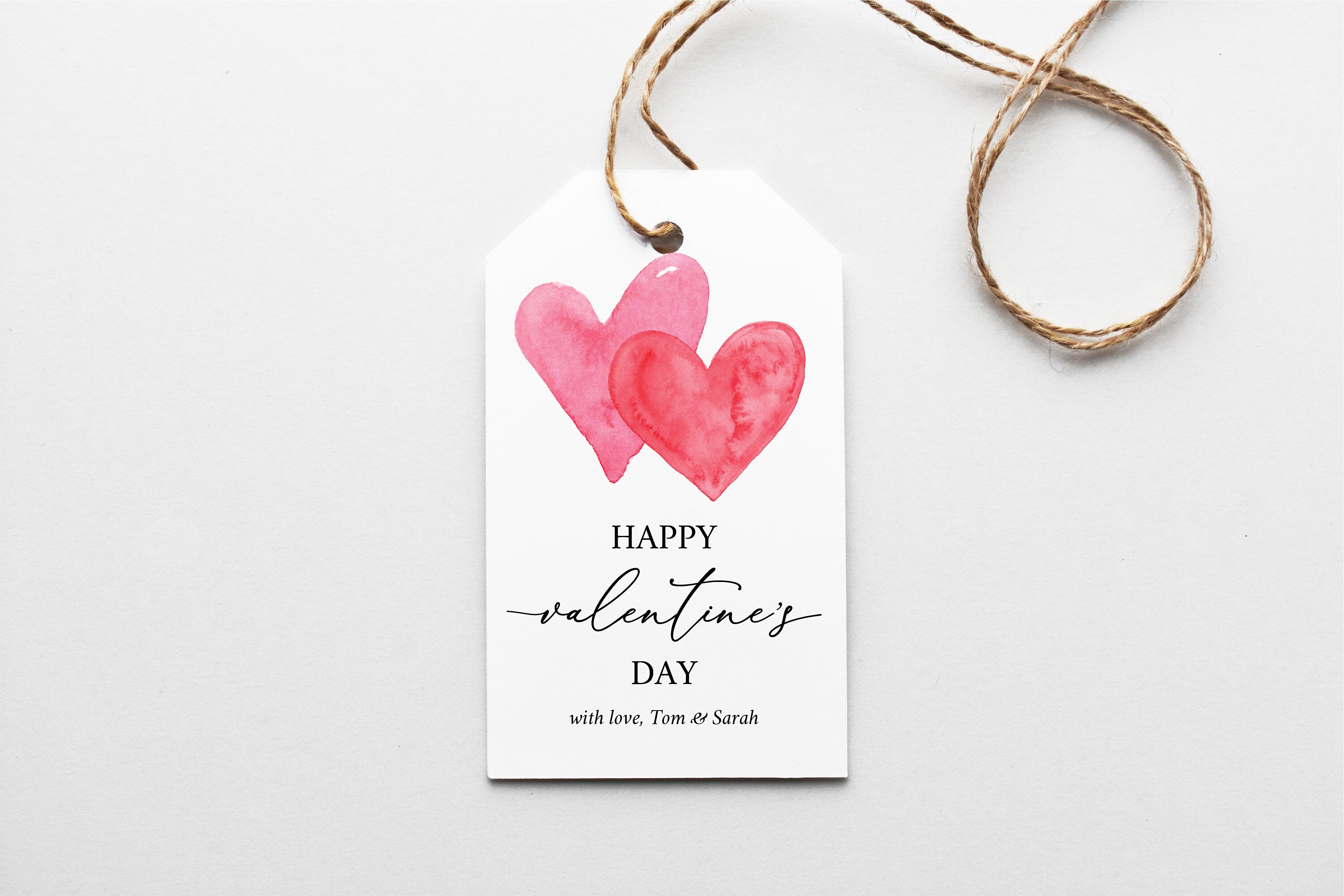 Editable Valentine's Day Gift Tags, Instant Download, Personalized ...