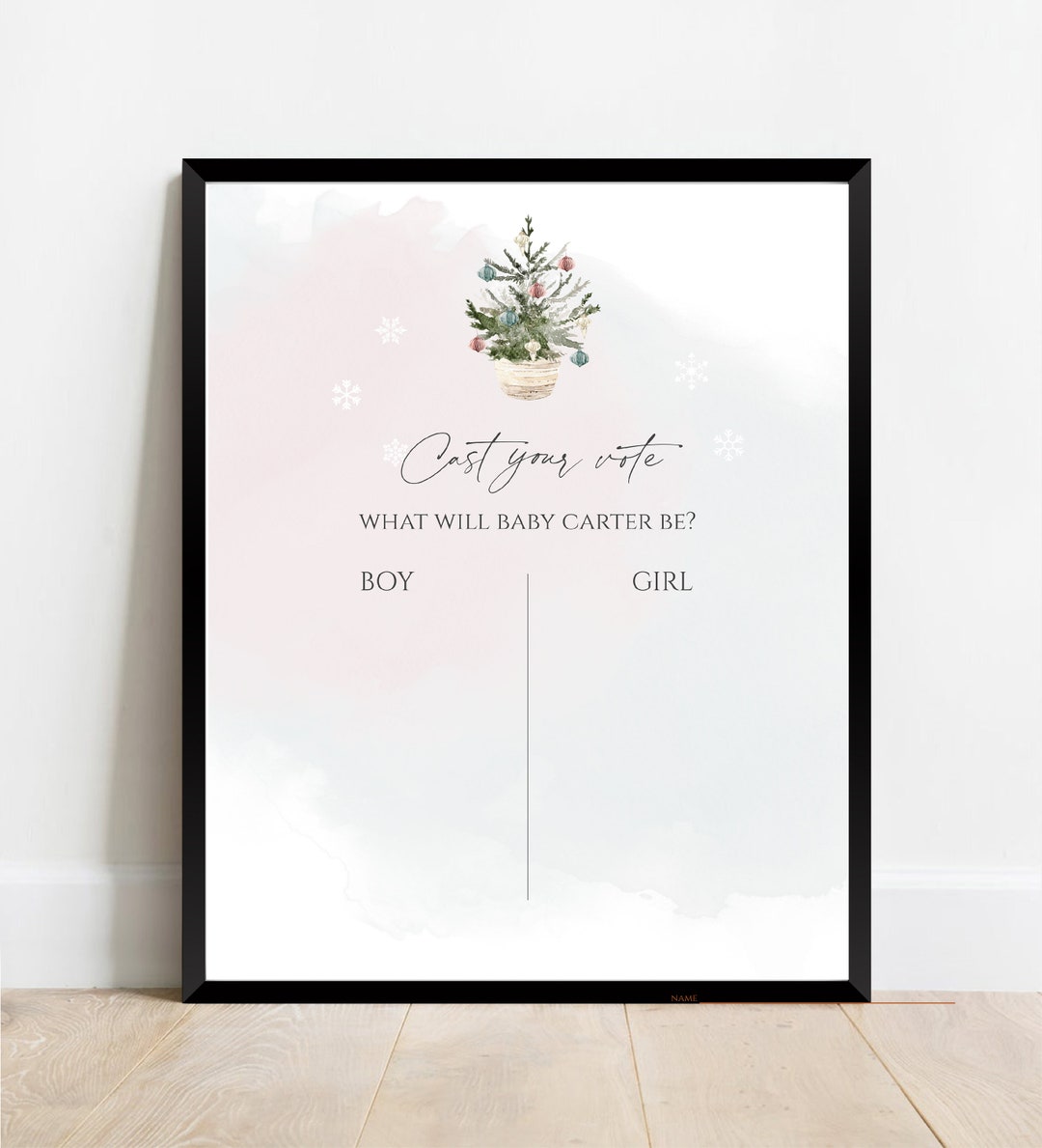 Editable Gender Reveal Party Voting Sign Instant Download - Etsy