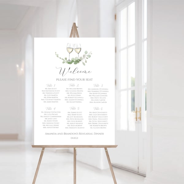 Wine Bottle Seating Chart - Etsy