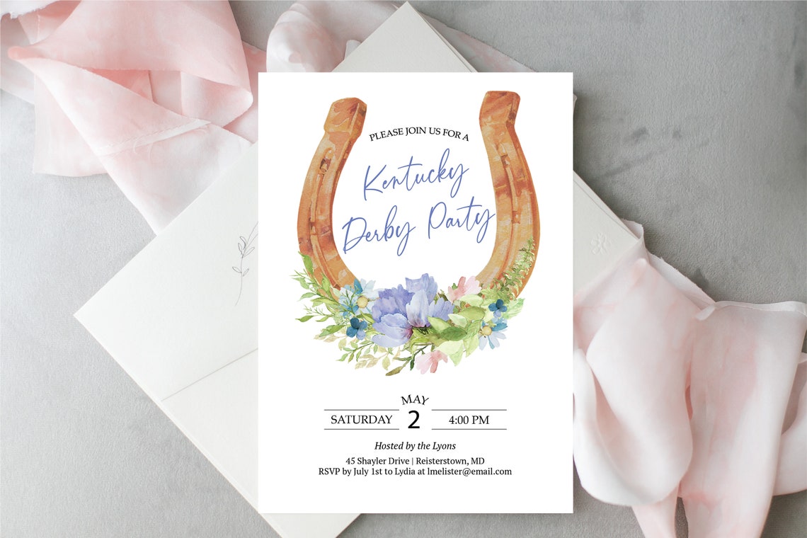 Kentucky Derby Party Invitation, Editable Derby Party Invite, Derby ...