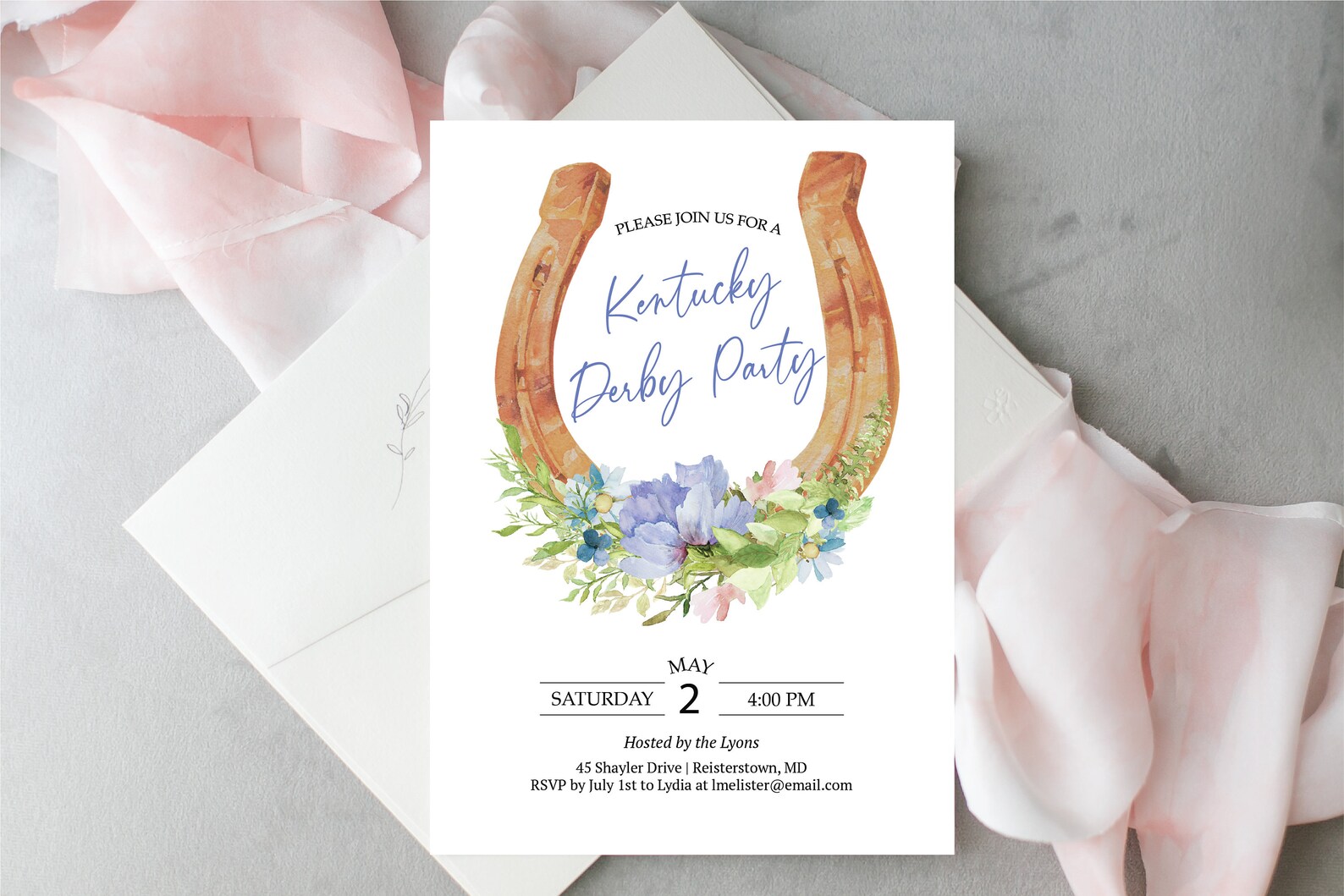 Kentucky Derby Party Invitation, Editable Derby Party Invite, Derby ...