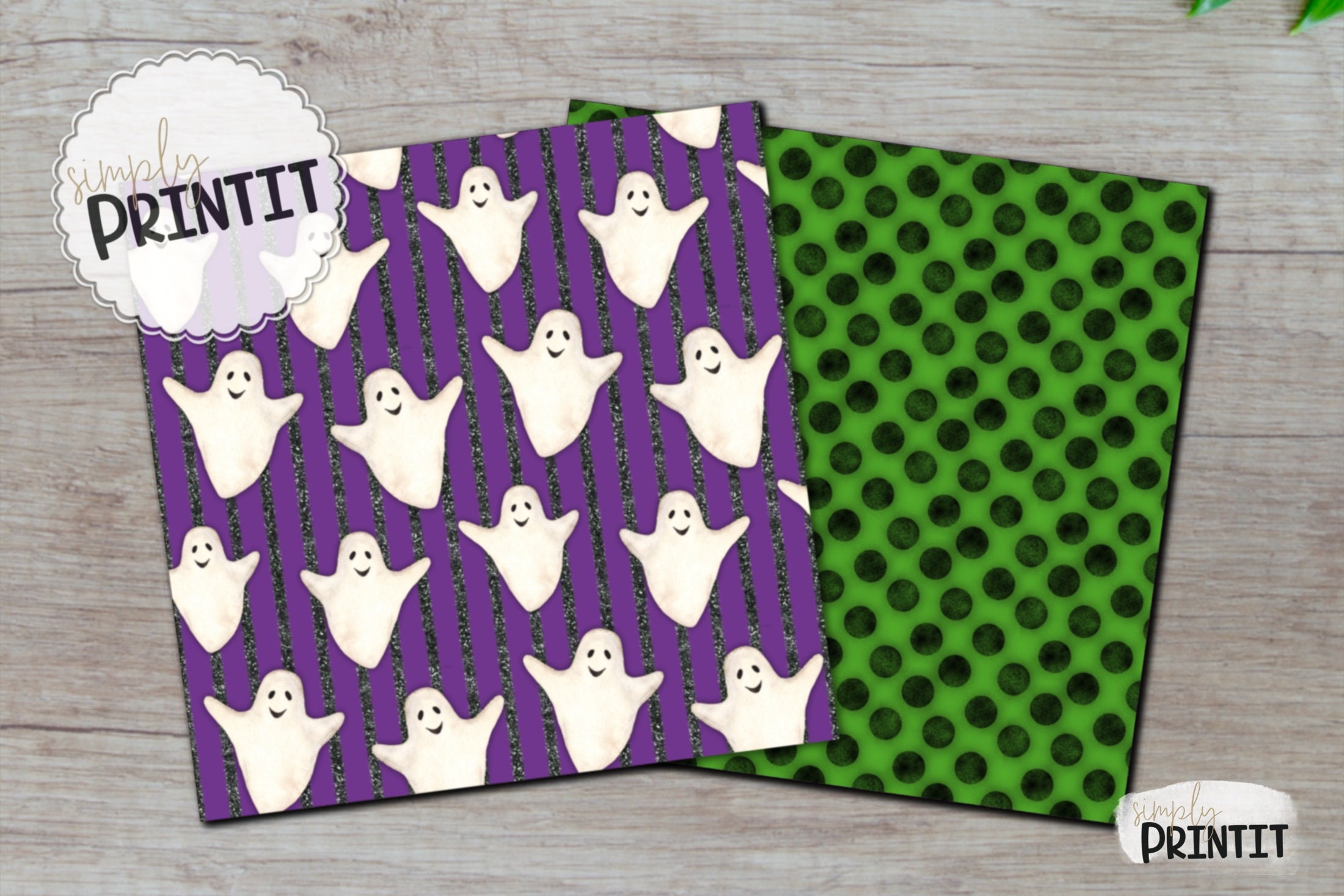 Digital Paper, PRINTABLE Halloween Paper Pack, Halloween Seamless ...