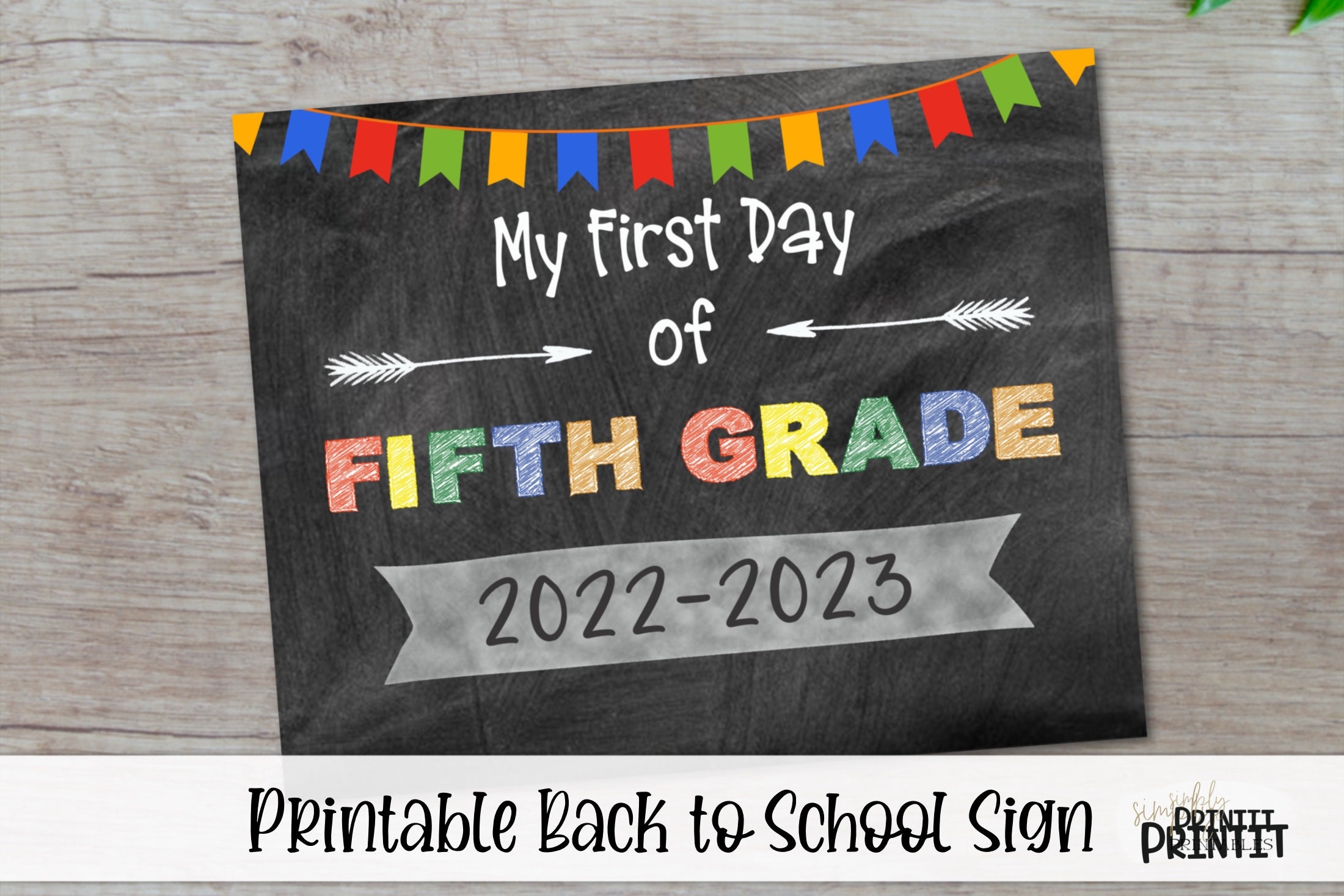 Back to School Sign, My First and Last Day of School Sign, Printable ...