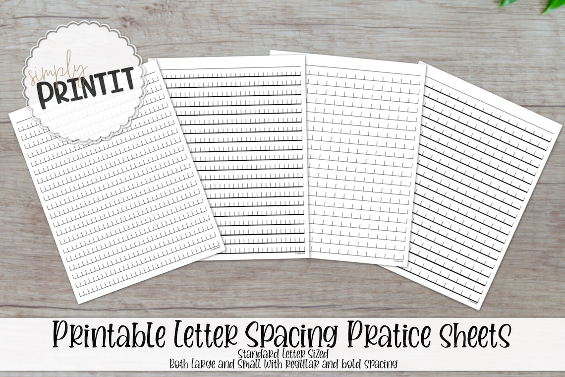 Printable Letter Spacing Practice Sheets, Handwriting Practice Sheets ...