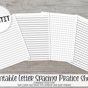 Printable Letter Spacing Practice Sheets, Handwriting Practice Sheets ...