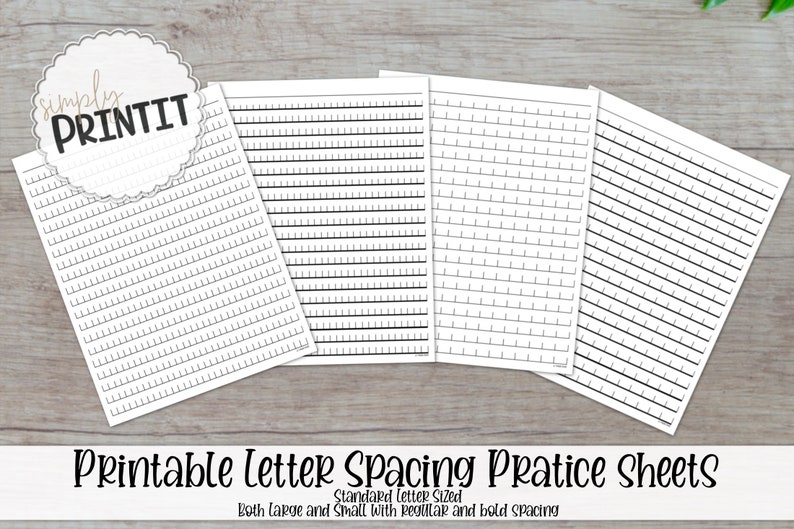 Printable Letter Spacing Practice Sheets, Handwriting Practice Sheets ...