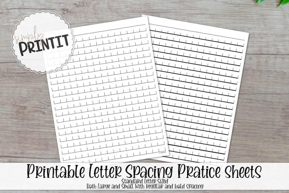 Printable Letter Spacing Practice Sheets, Handwriting Practice Sheets ...