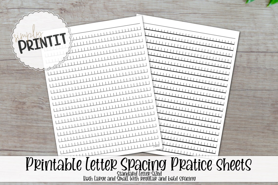 Printable Letter Spacing Practice Sheets, Handwriting Practice Sheets ...