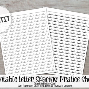 Printable Letter Spacing Practice Sheets, Handwriting Practice Sheets ...