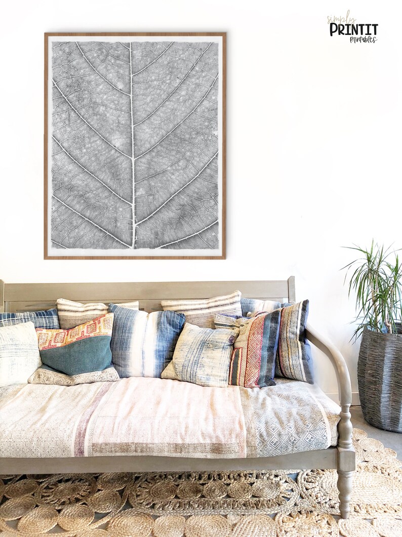 Wall Art PRINTABLE Leaf Sketch Foliage Prints Botanical - Etsy