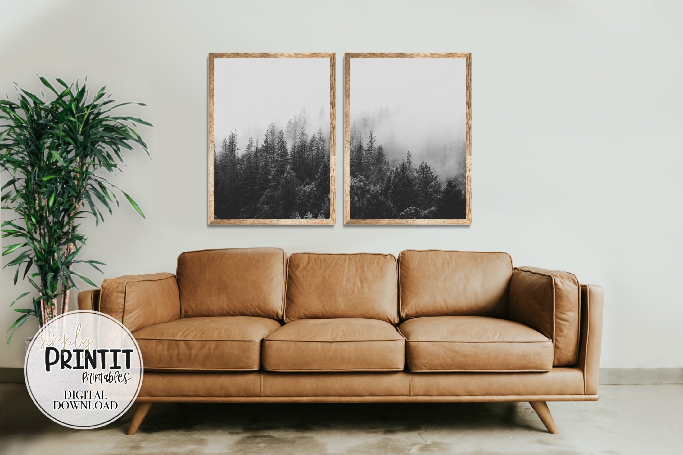 Set of 2 Landscape Pictures, Printable Mountain Landscape Photo Set of ...