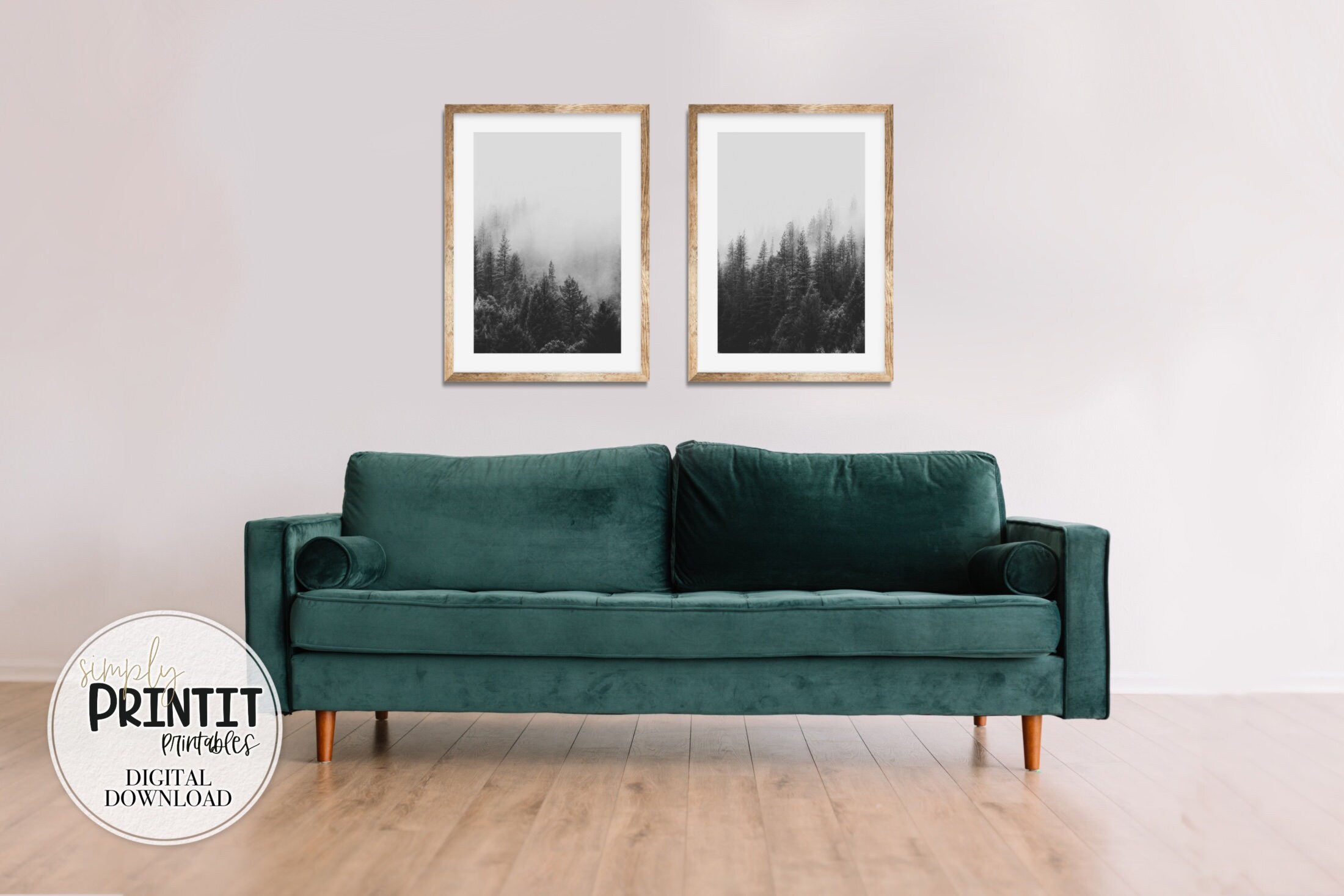 Set of 2 Landscape Pictures, Printable Mountain Landscape Photo Set of ...