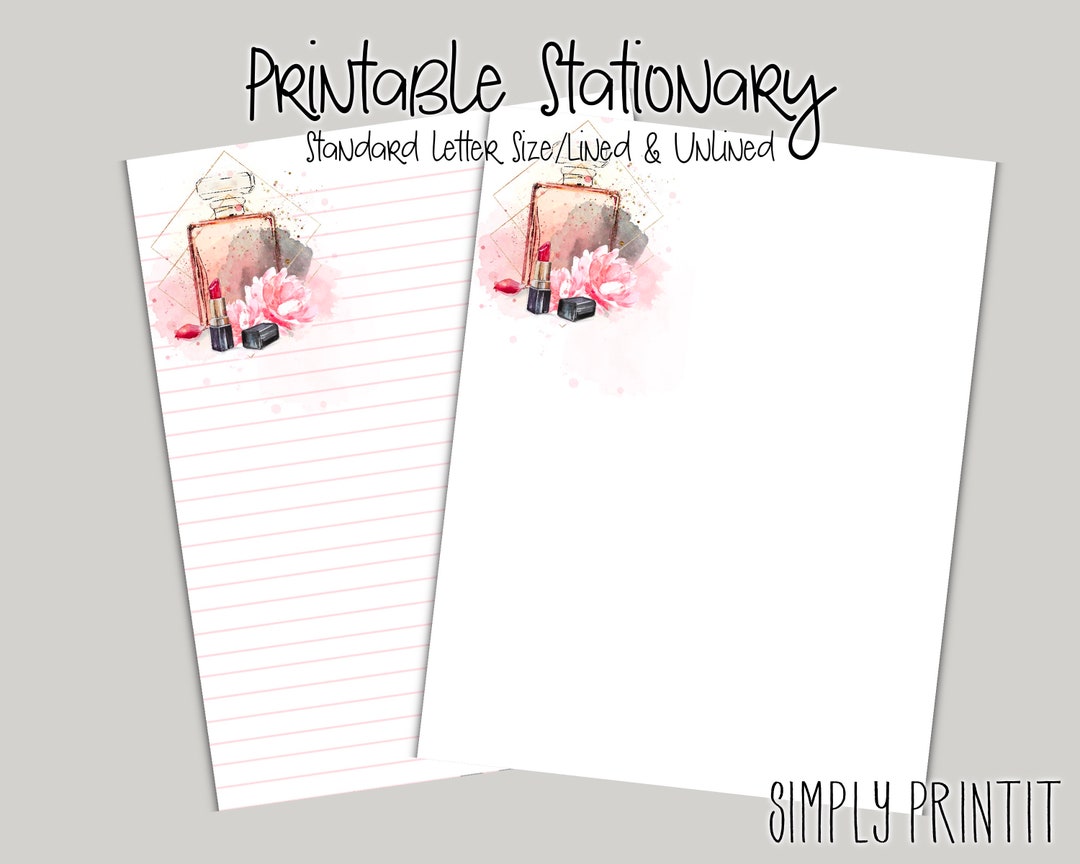 Stationary Paper, Printable Stationary Set, A4 Stationary Paper ...