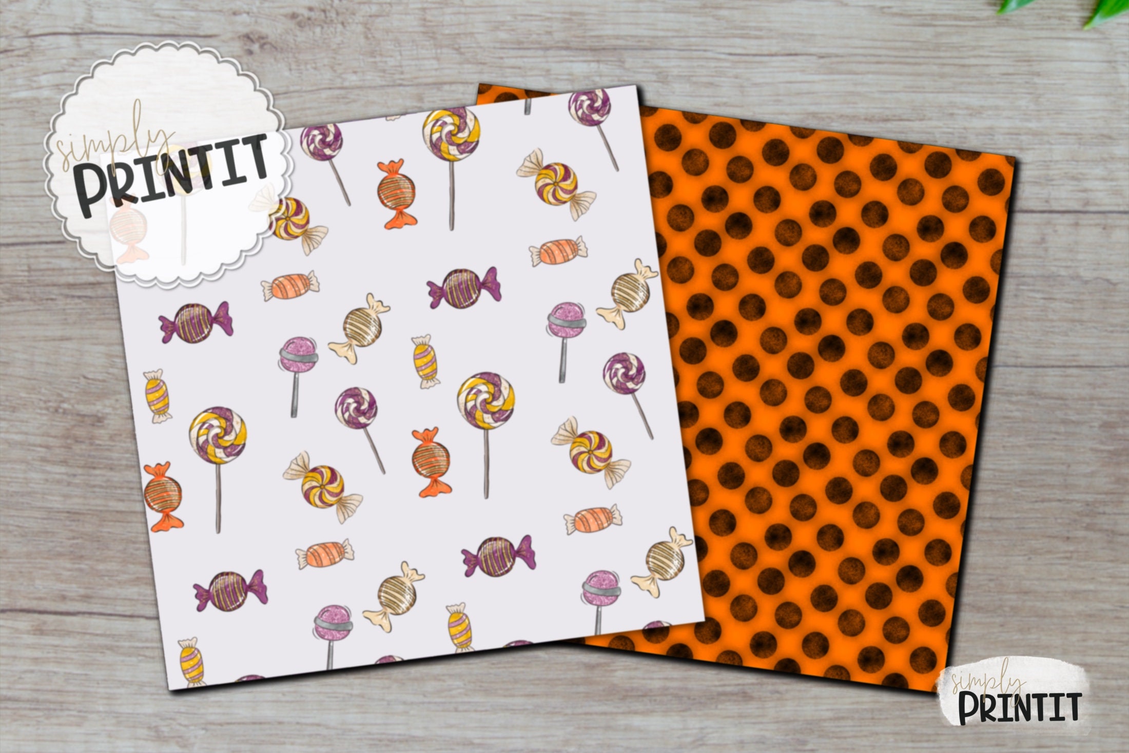 Digital Paper, PRINTABLE Halloween Paper Pack, Halloween Seamless ...