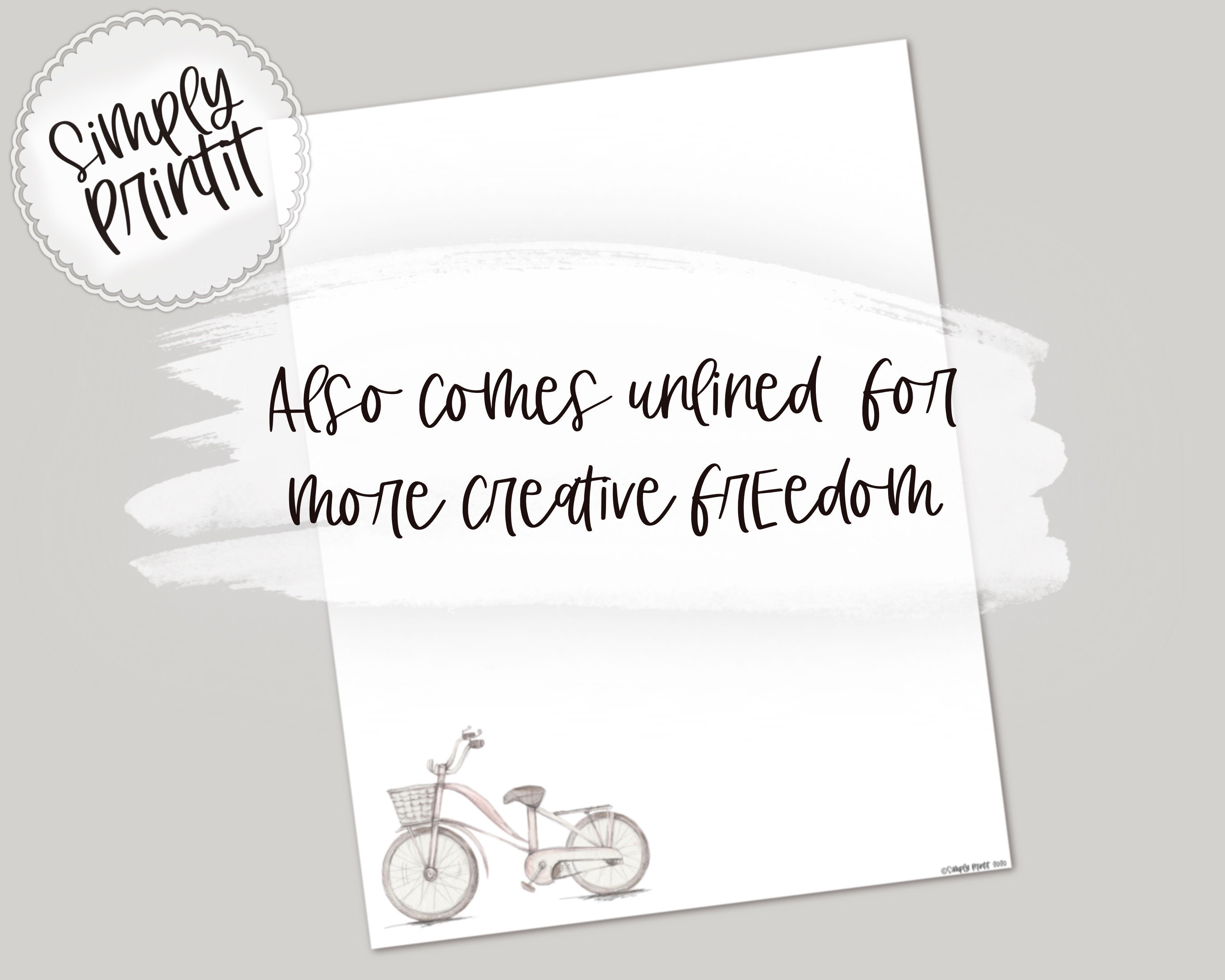 Stationery Paper, Bicycle Stationary Set, Printable Writing Paper With ...