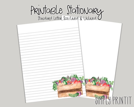 Stationary Paper Printable Stationary Set A4 Stationary - Etsy