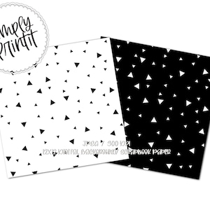 Digital Paper, PRINTABLE Black and White Digital Background, Black and ...