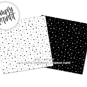 Digital Paper, PRINTABLE Black and White Digital Background, Black and ...