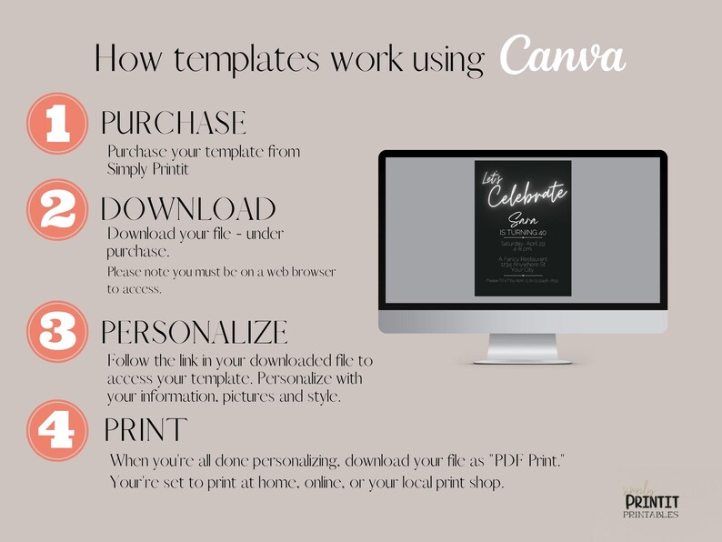 Lets Celebrate Party Invitation, Instant Download, Digital Invitation ...