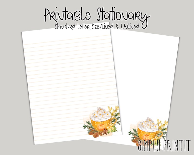 Stationery Paper, Printable Stationary Set, A4 Stationary Paper ...