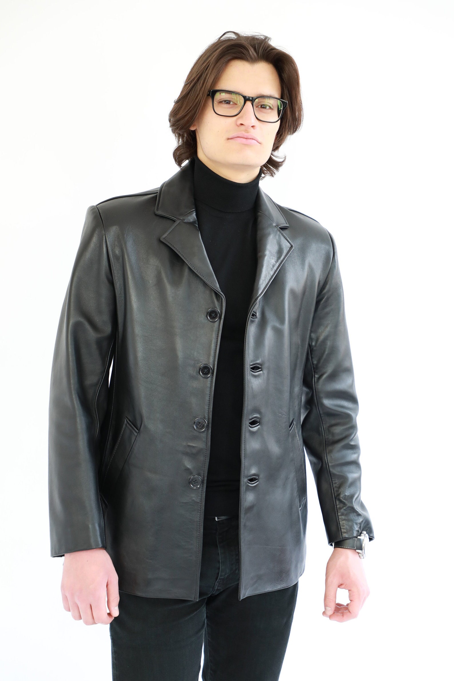 Leather Jacket /leather Blazer /classic Leather Jacket/ Casual Leather ...