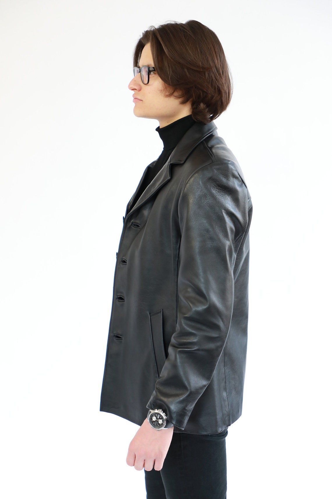 Leather Jacket /leather Blazer /classic Leather Jacket/ Casual Leather ...